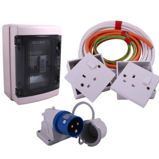 240V Hook Up Kit – Campervan Electric Hook Up – inc. 2x Double Sockets ...